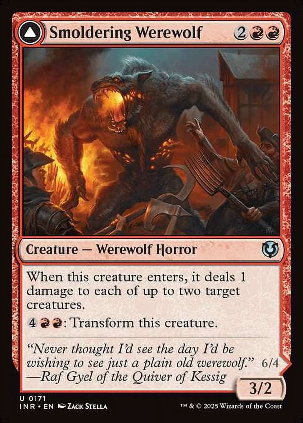 MtG Innistrad Remastered Uncommon Smoldering Werewolf // Erupting ...