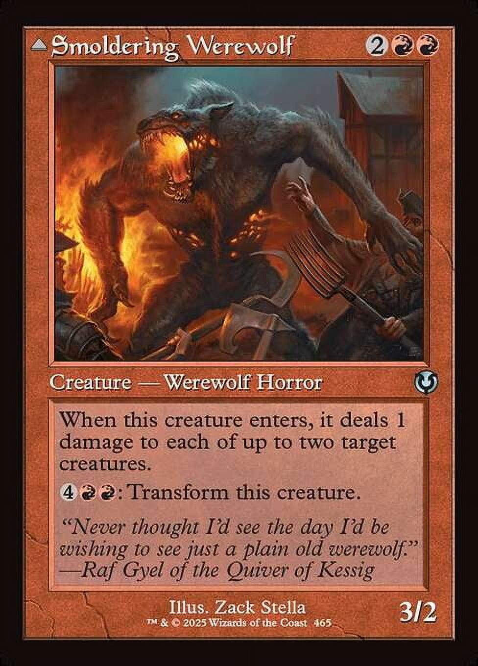 MtG Innistrad Remastered Uncommon Smoldering Werewolf // Erupting ...
