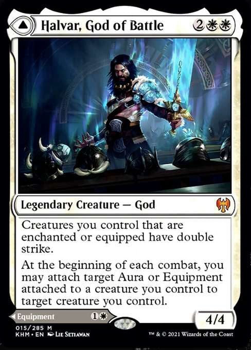 MtG Kaldheim Mythic Rare Halvar, God of Battle // Sword of the Realms ...
