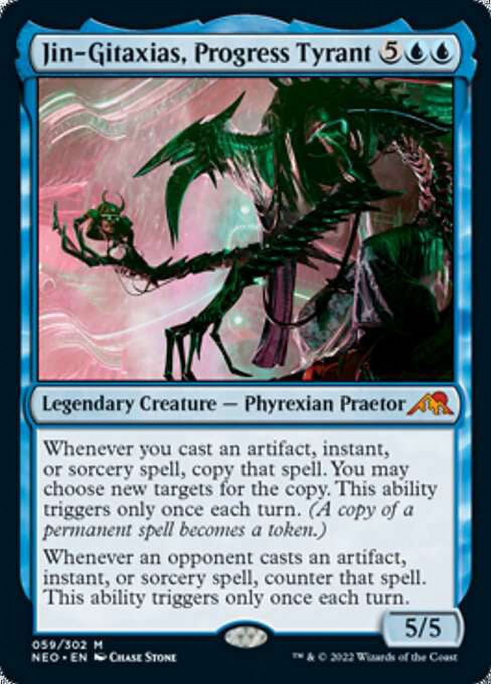MtG Kamigawa Neon Dynasty Mythic Rare Jin-Gitaxias, Progress Tyrant #59 ...