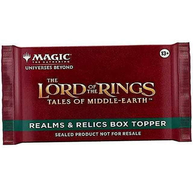 MtG Lord of the Rings Tales of Middle Earth Realms & Relics BOX TOPPER ...