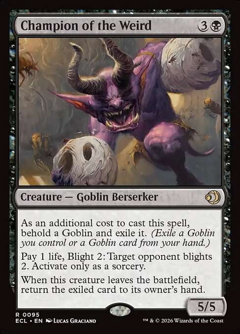 MtG Lorwyn Eclipsed Rare Champion of the Weird #95 - Walmart.com