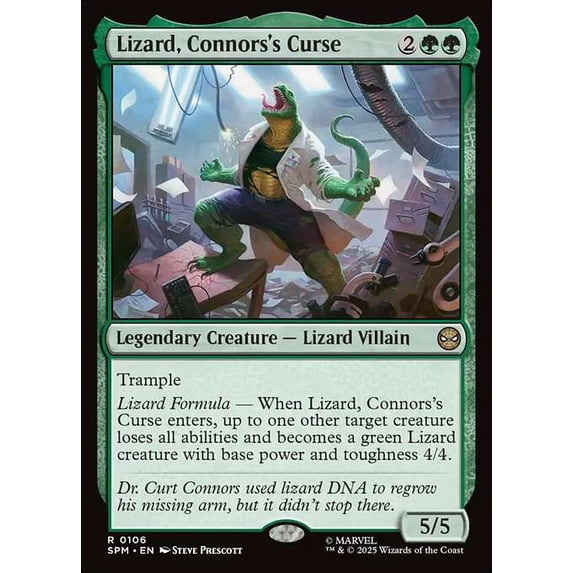 MtG Marvel's Spider-Man Rare Lizard, Connors's Curse #106 - Walmart.com
