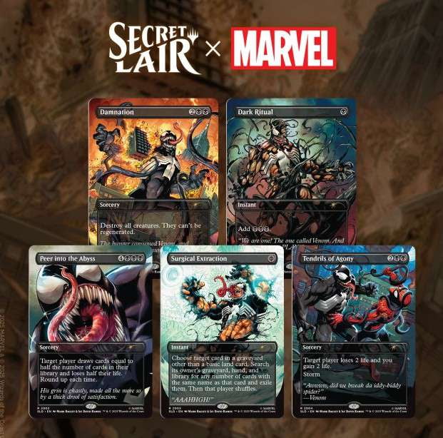 Magic the Gathering Secret Lair x Marvel's Spider-Man: Venom Unleashed ...