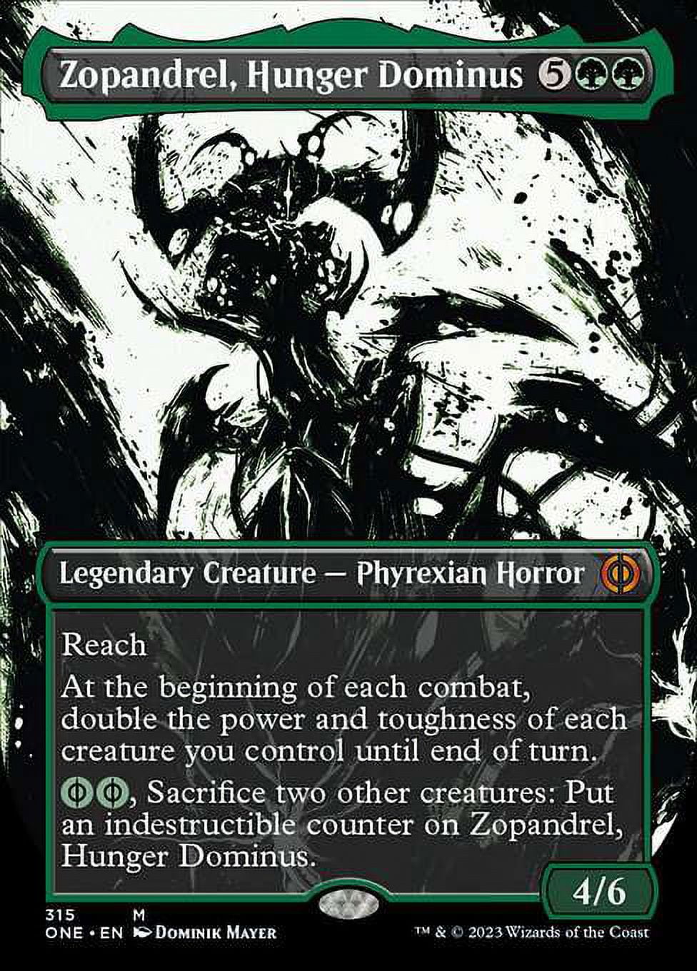 MtG Phyrexia: All Will Be One Mythic Rare Zopandrel, Hunger Dominus ...