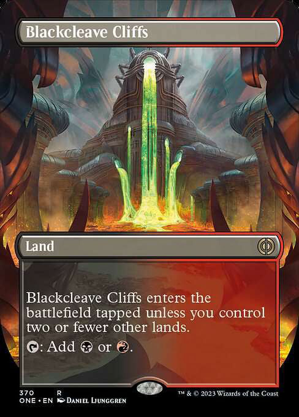 MtG Phyrexia: All Will Be One Rare Blackcleave Cliffs (Alternate Art ...