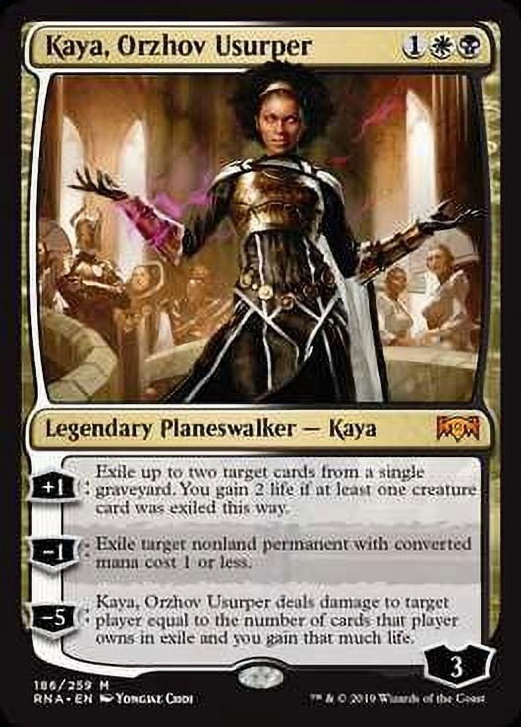 MtG Ravnica Allegiance Mythic Rare Kaya, Orzhov Usurper #186 - Walmart.com