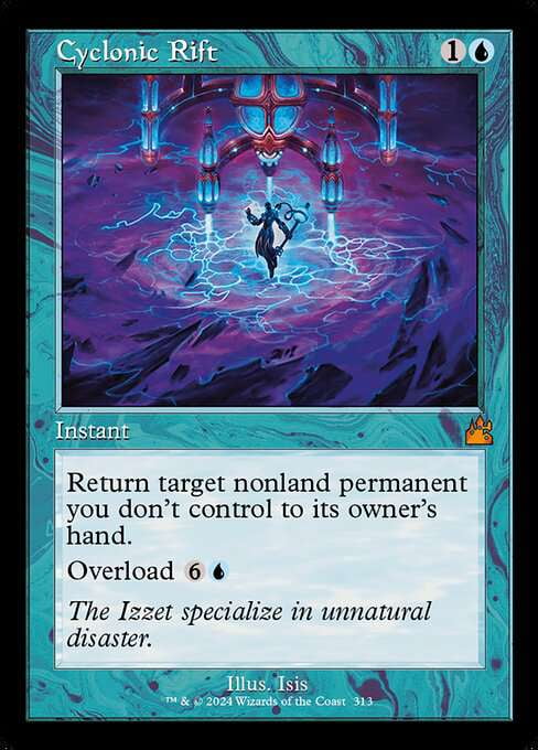 MtG Ravnica Remastered Mythic Rare Cyclonic Rift [Retro Frame] #313 ...