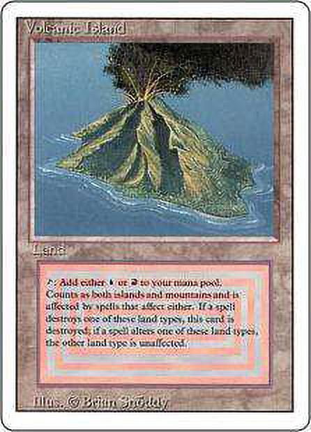 MtG Revised Rare Volcanic Island (Heavily Played) - Walmart.com