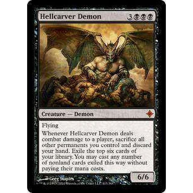 MtG Rise of the Eldrazi Mythic Rare Hellcarver Demon #113 - Walmart.com