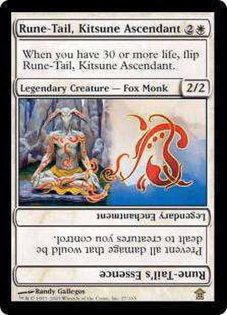 MtG Saviors of Kamigawa Rare Rune-Tail, Kitsune Ascendant // Rune-Tail ...