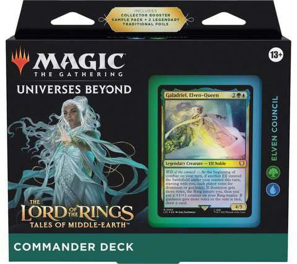 Wizards of the Coast MtG Tales of Middle-Earth Elven Council Commander Deck, Magic Gathering TCG ...