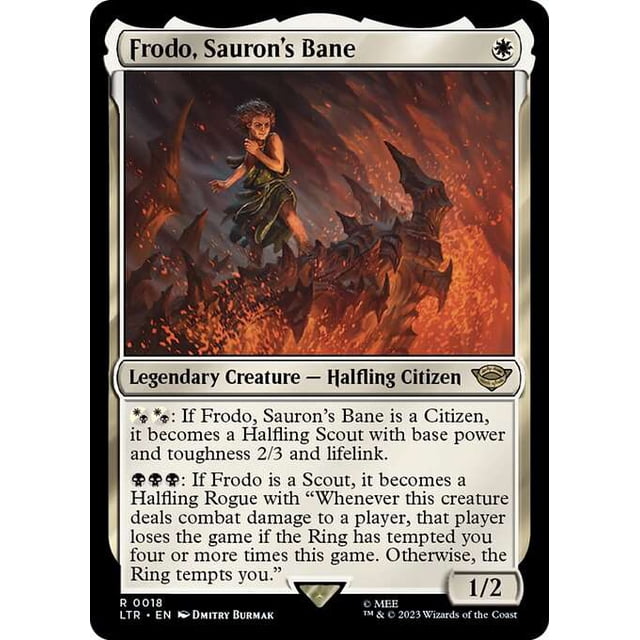 Frodo Sauron' Bane #18 - Trading card kits for hobby shops - Walmart ...