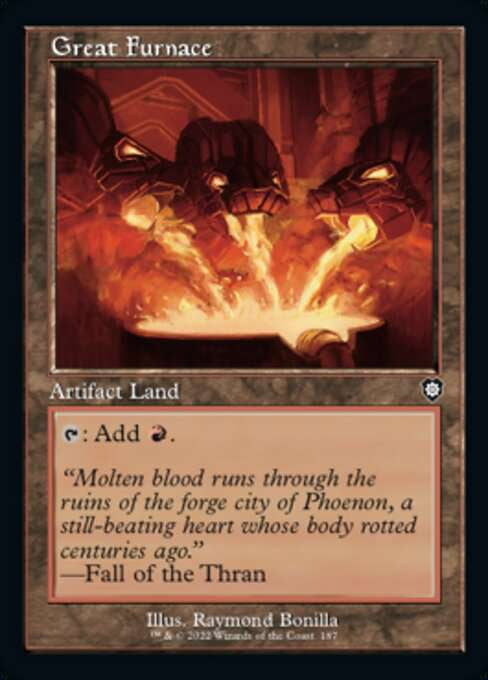 MtG The Brothers' War Commander Common Great Furnace (Old-Frame Bonus ...