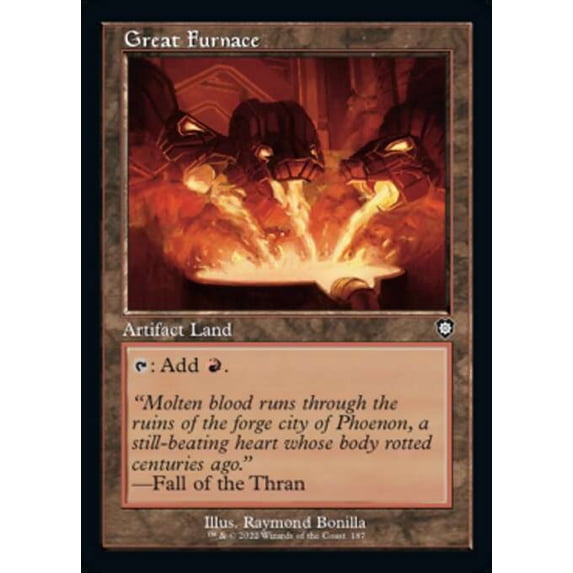 MtG The Brothers' War Commander Common Great Furnace (Old-Frame Bonus ...