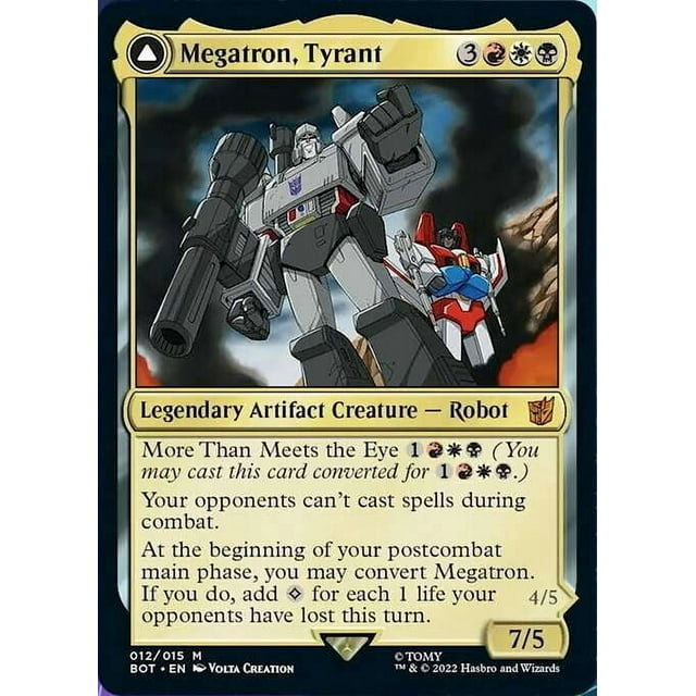 MtG The Brothers' War Transformers Mythic Rare Megatron, Tyrant ...