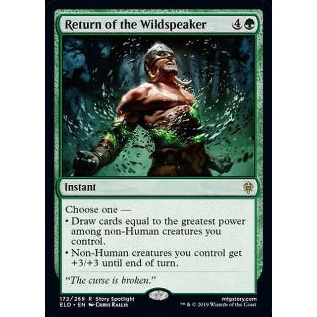 MtG Throne of Eldraine Rare Return of the Wildspeaker (Foil) - Walmart.com