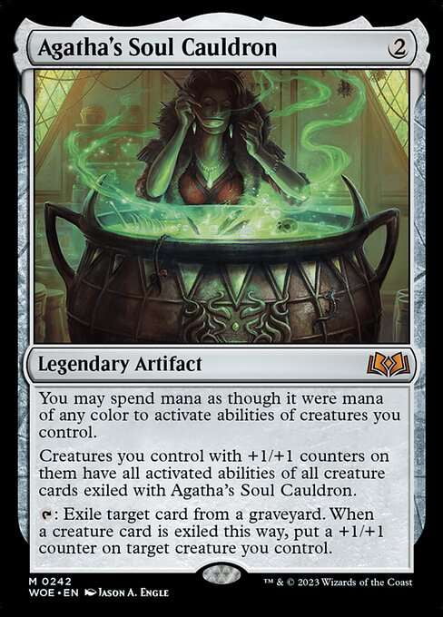 MtG Wilds of Eldraine Mythic Rare Agatha's Soul Cauldron #242 - Walmart.com