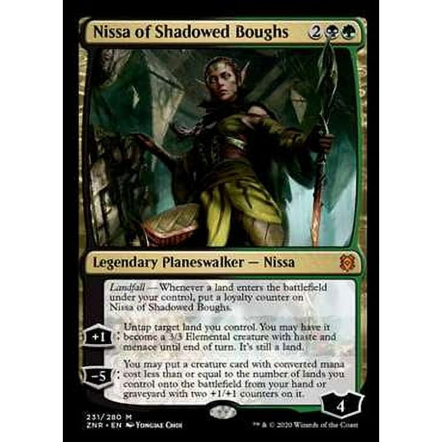 MtG Zendikar Rising Mythic Rare Nissa of Shadowed Boughs #231 - Walmart.com