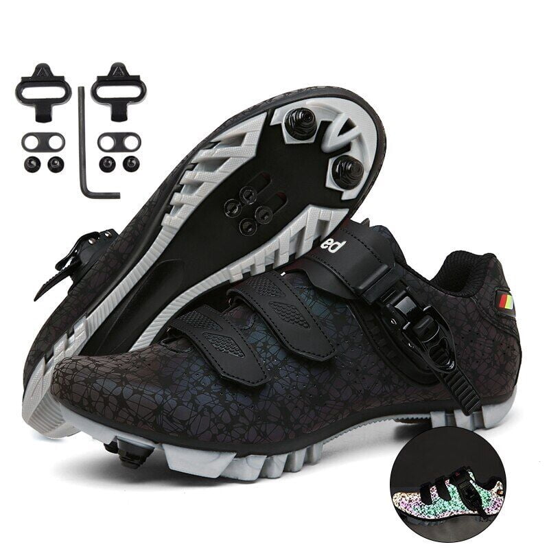 Mtb Cycling Sneaker with Cleats Mens Outdoor Bike Shoes Racing Bicycle ...