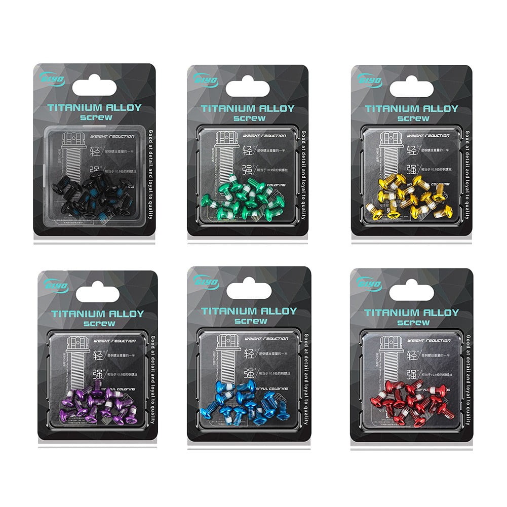 Mtb Mountain Bike Disc Brake Rotor Bolts (12 Pack) M5 X 9Mm, T25 Torx ...
