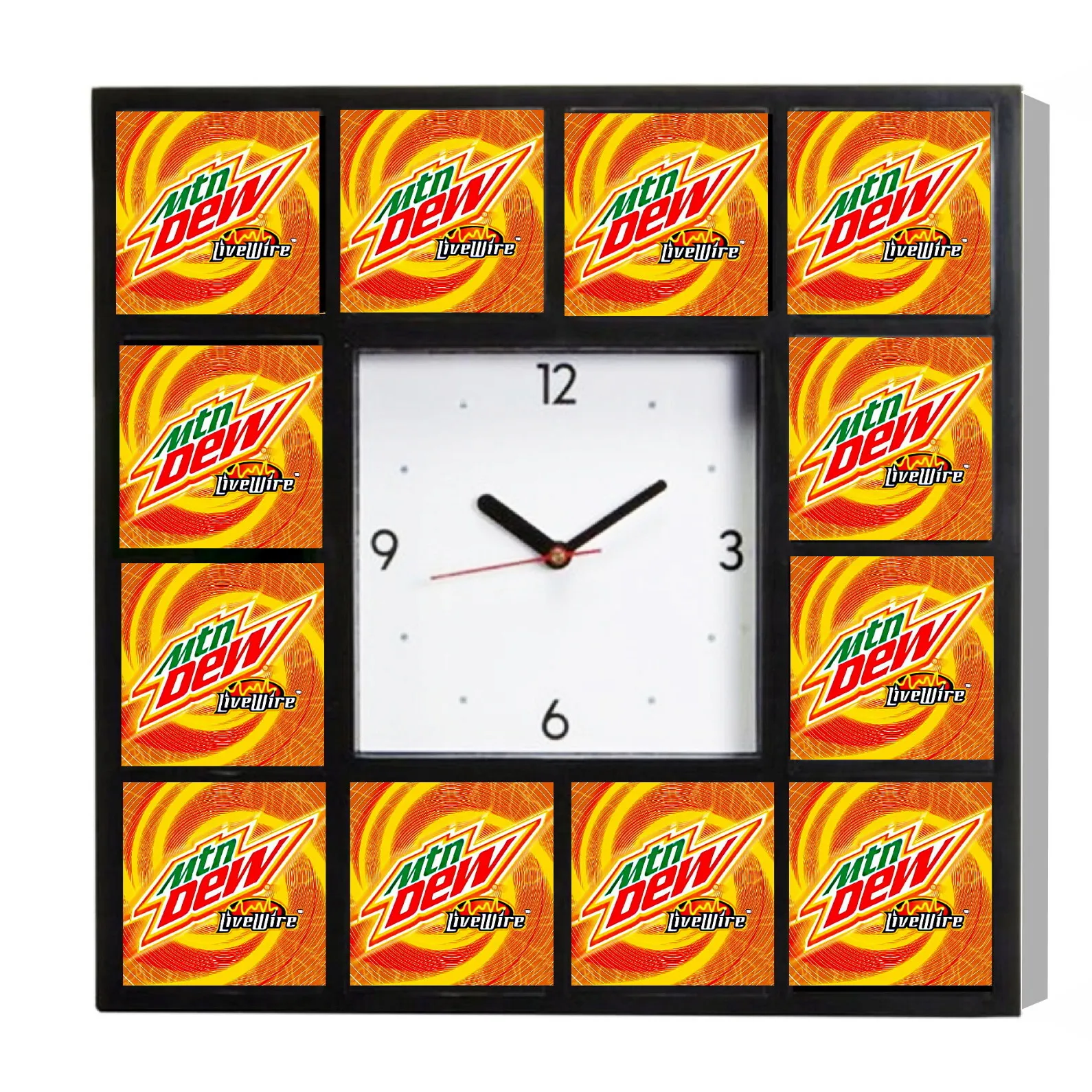 Mtn Dew Live Wire Flavor Advertising Promo Clock Big 10.5" Not $65 Mt ...