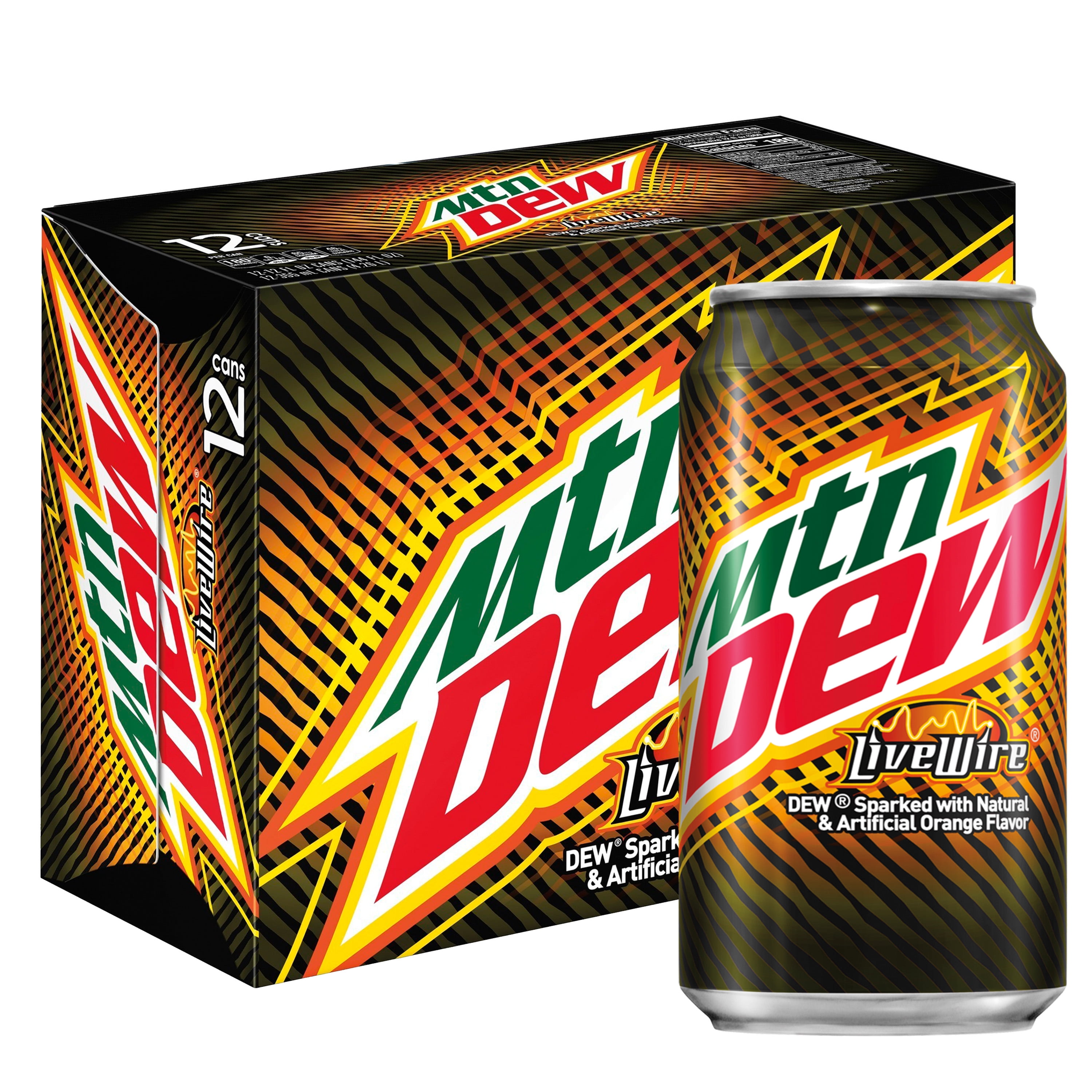 Mtn Dew Live Wire Orange Soda 12-12 fl. oz. Box - Walmart.com