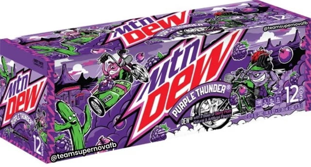 Mtn Dew Purple Thunder - Limited Edition - 12 Oz Can (Pack of 12 ...