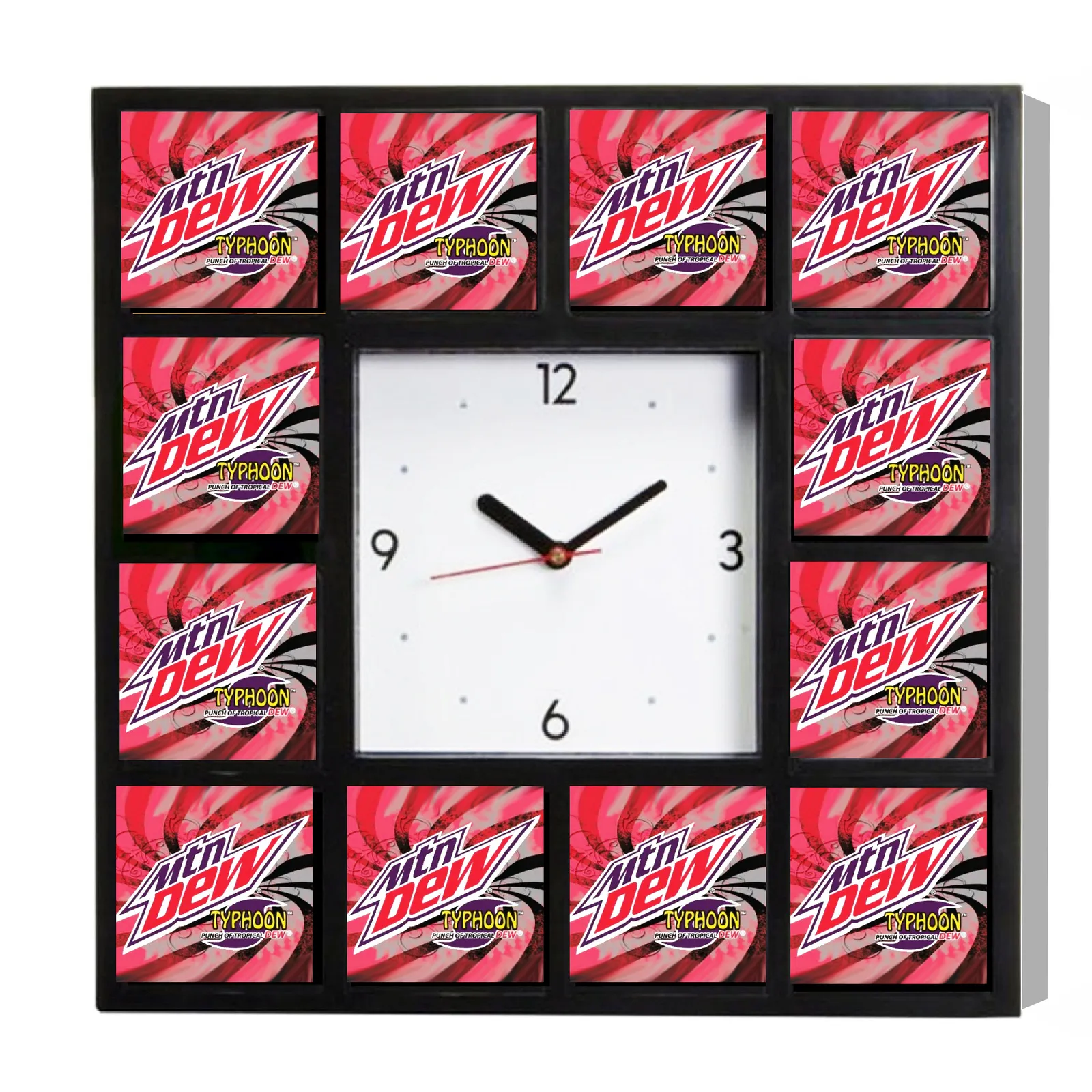 Mtn Dew Typhoon Flavor Advertising Promo Clock Big 10.5" Not $65 Mt ...