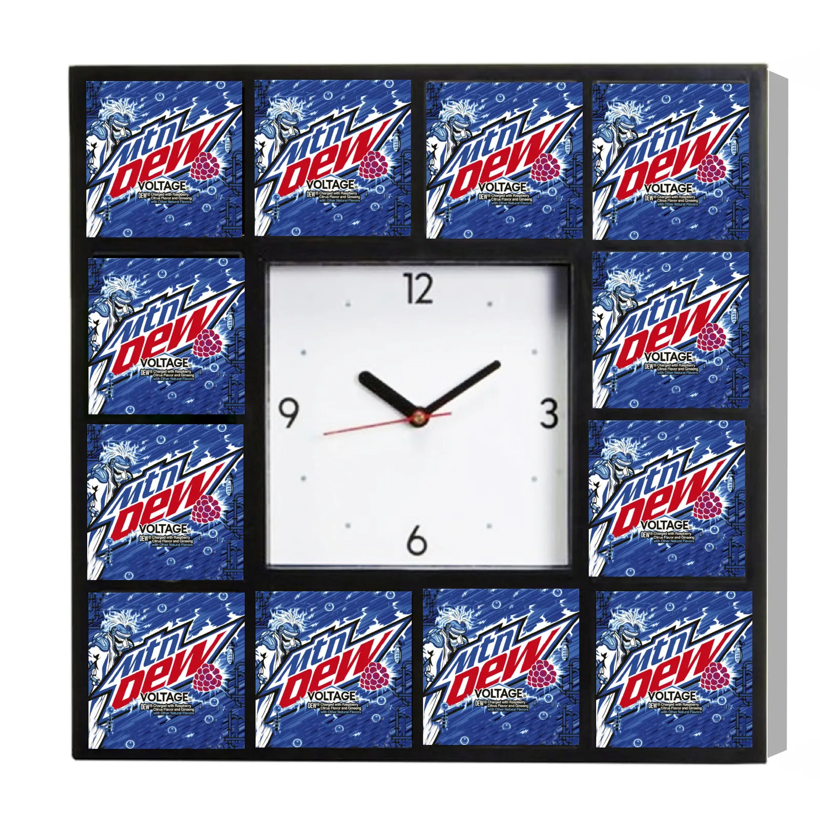 Mtn Dew Voltage Flavor Advertising Promo Clock Big 10.5" Not $65 Mt ...