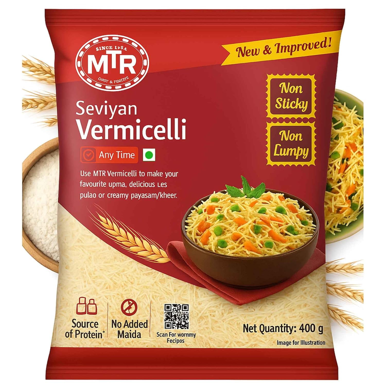 MTR Seviyan Vermicelli - Vermicelli made From 100% Wheat Semolina (Suji ...