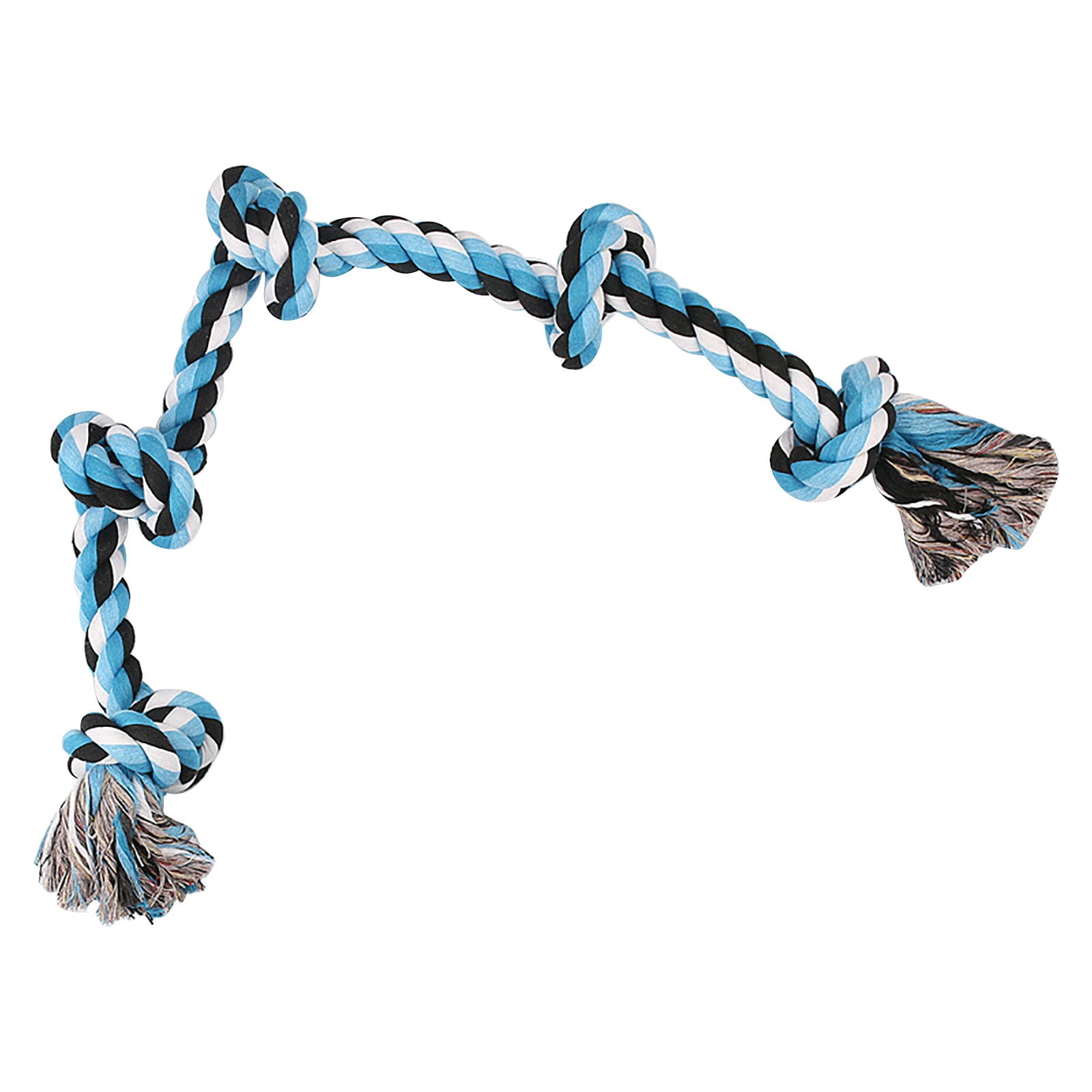 MtsDJSKF Big Dog Toy Pet Teeth Biting Rope Weaving Five Knot Pet Toy ...