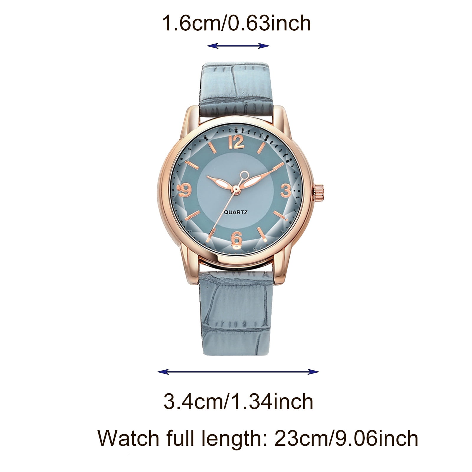 MtsDJSKF Hard Work Two-color Dial Quartz Ladies Watch Belt Watch Women ...