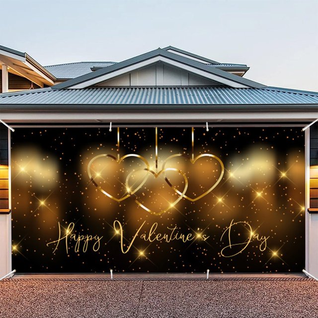 MtsDJSKF Valentine's Day Garage Door Banner Valentine's Day Wall Banner ...