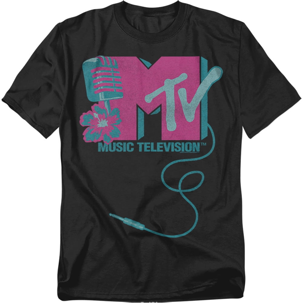 MTV T-Shirt Microphone Logo Unisex Graphic Tee For Men & Women ...