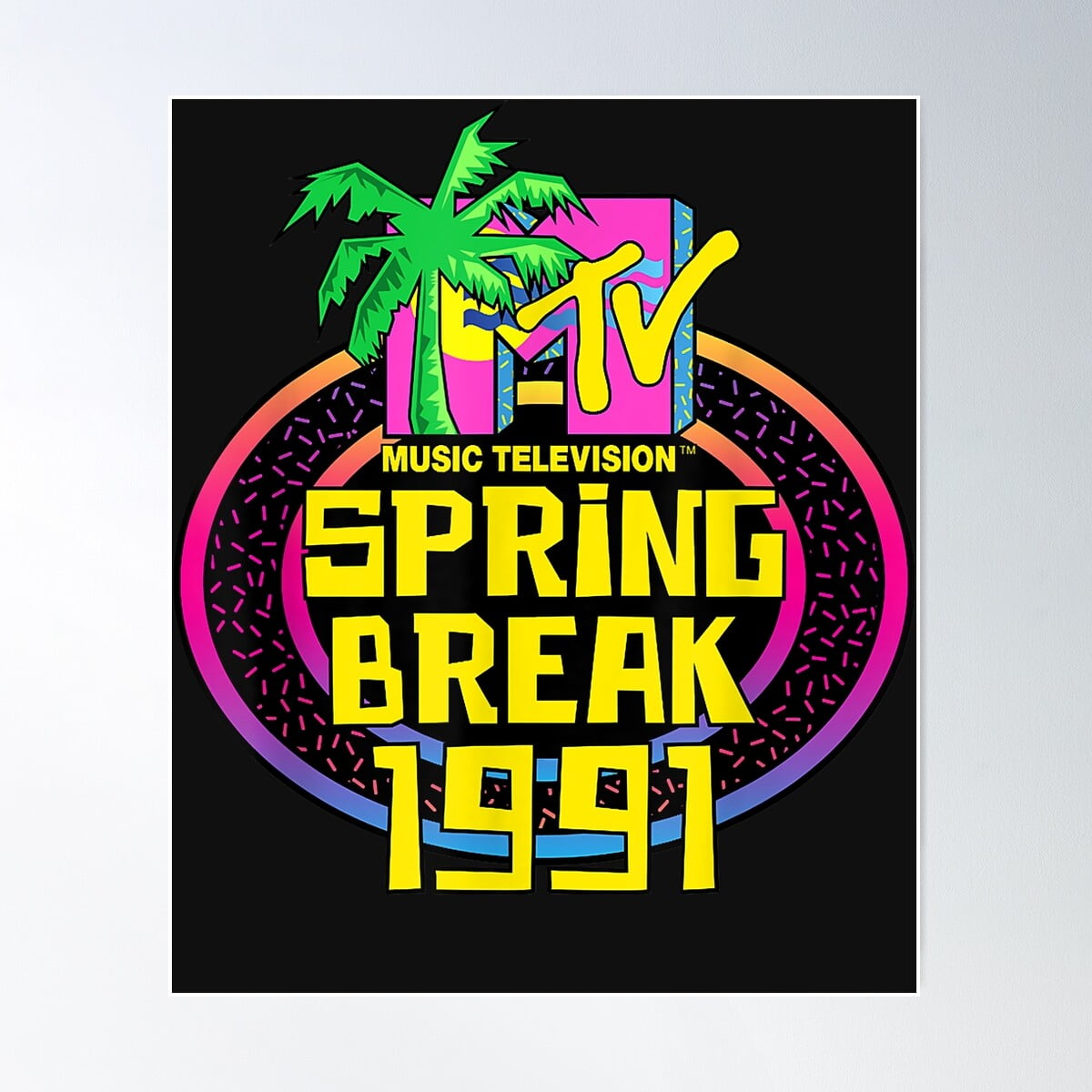 Mtv Spring Break Classic Logo Poster Wall Art, Modern Wall Decor For ...