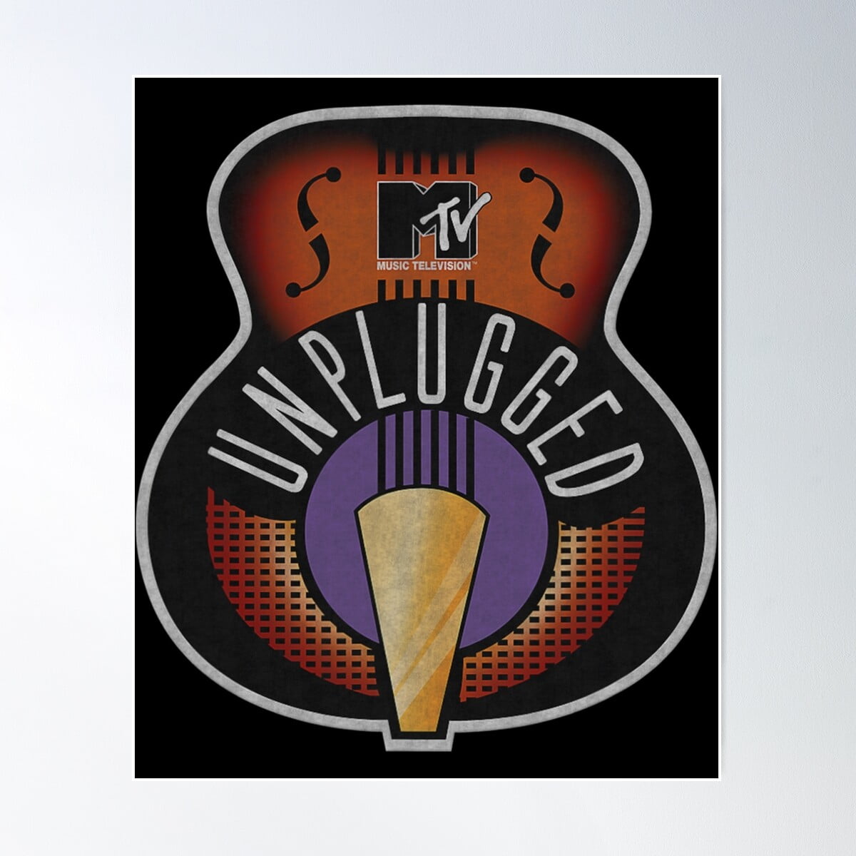 Mtv Unplugged Classic Logo Poster Wall Art, Modern Wall Decor For ...