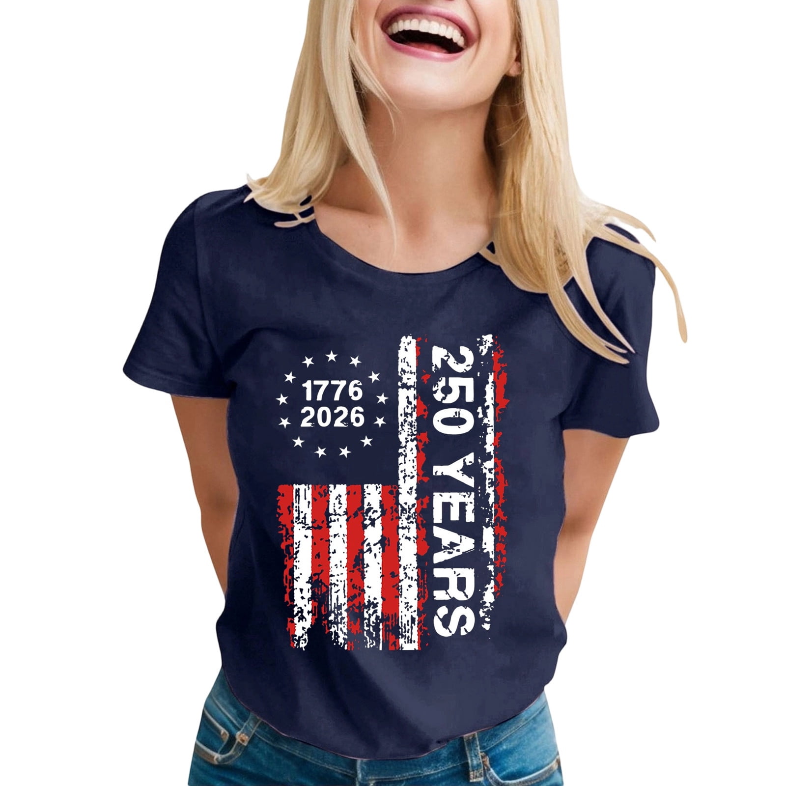 MuXiKeJi Clothes American 250 Shirt for Women: 250th Anniversary USA T ...