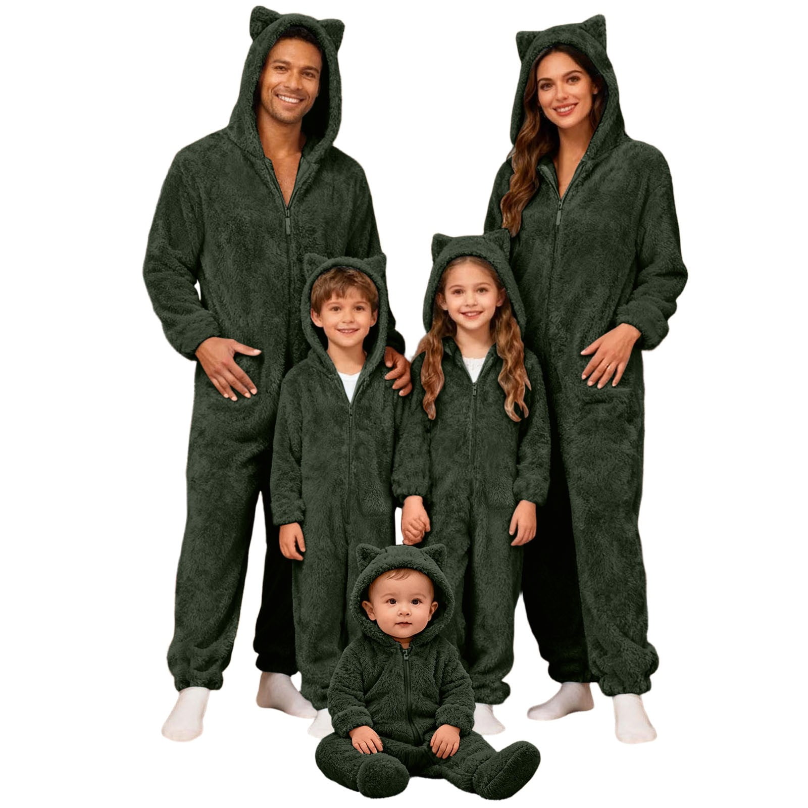 MuXiKeJi Clothes Family Matching Christmas Pajamas Adult Fleece Onesie ...