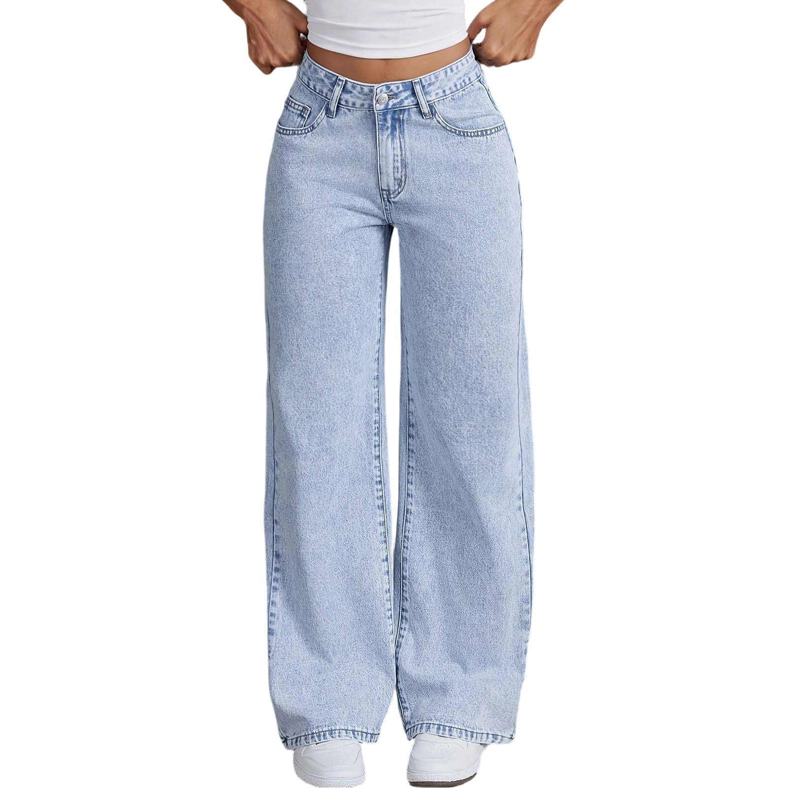 MuXiKeJi Clothes High Waisted Flared Denim Jeans For Teen Girls ...