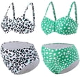 MuXiKeJi Clothes Maternity Swimsuit Ribbed High Waist Pregnancy Bikini ...
