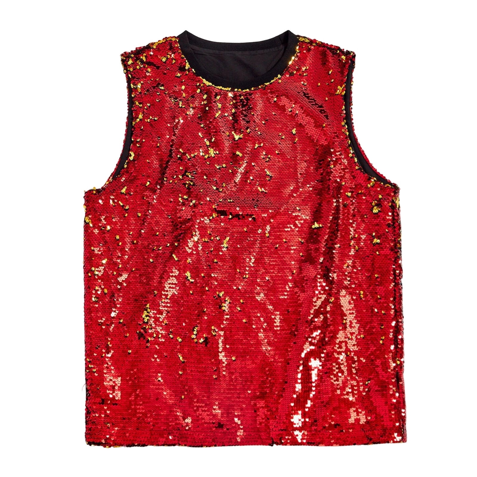MuXiKeJi Clothes Menâ s Sequin Vest Sparkly V Neck Shiny Waistcoat for ...