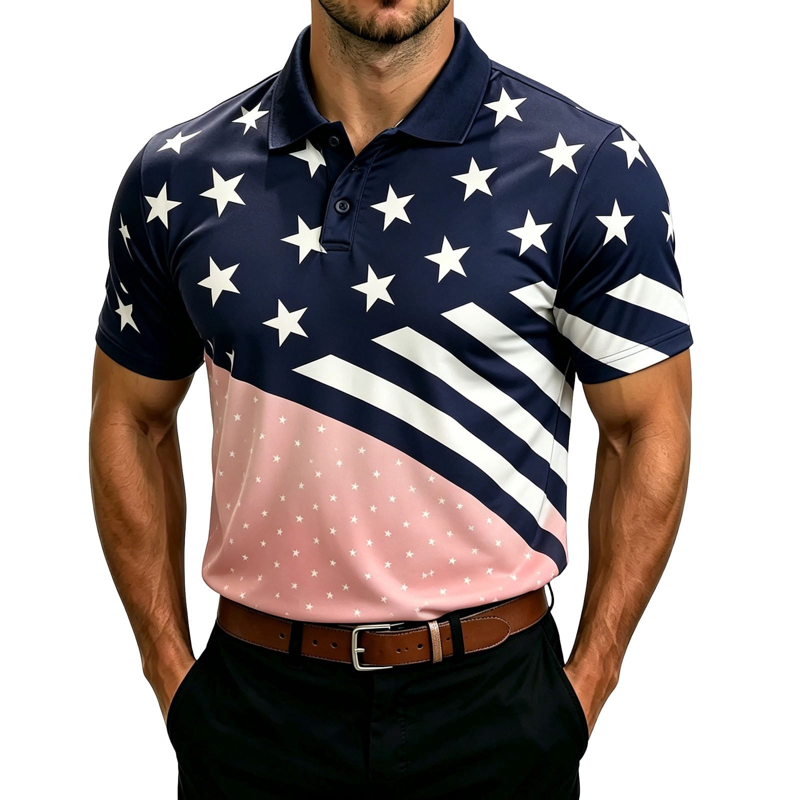 MuXiKeJi Clothes Mens Golf Polo Shirts 250 Anniversary USA Shirt ...