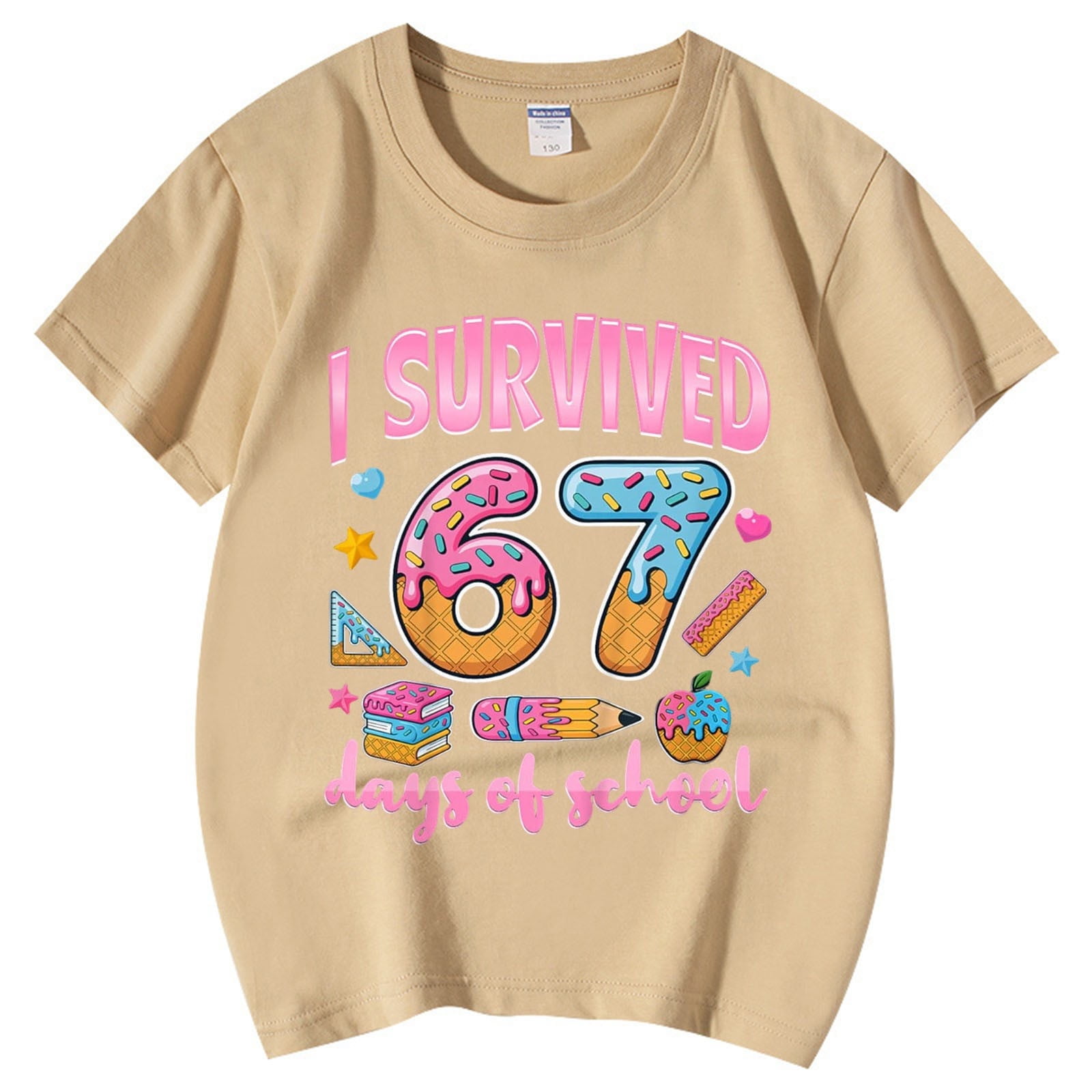 MuXiKeJi Clothes Stylish Graphic Print Crewneck Shirt For Kids ...