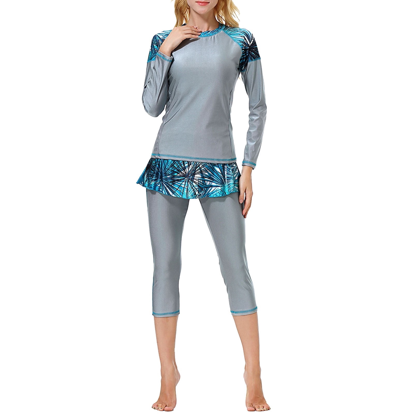 MuXiKeJi Clothes Womens Swimsuits Full Coverage Long Sleeve Swimwear ...