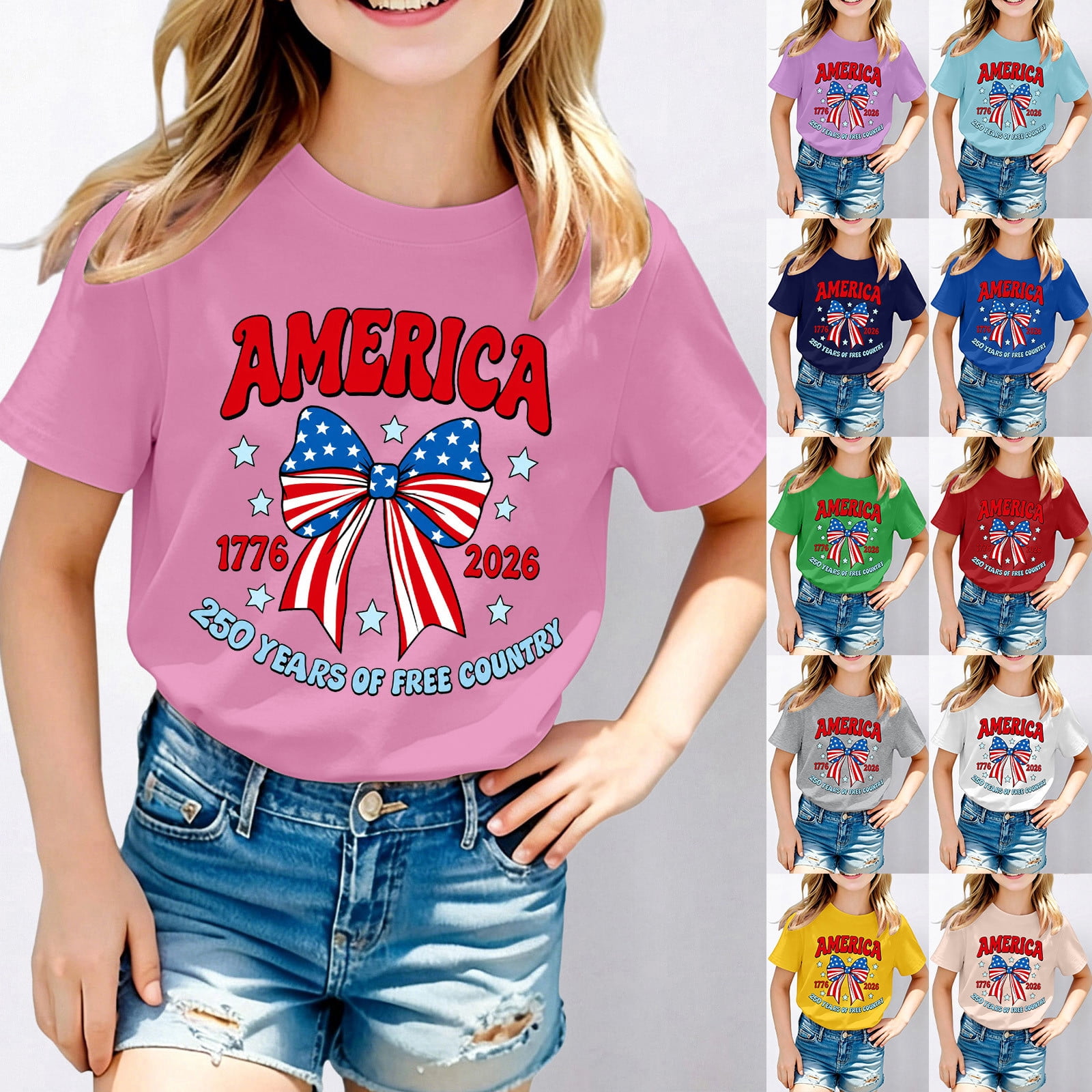 MuXiKeJi ClothesAmerica Shirts for Toddler Girl Boy 4th of July T-Shirt ...