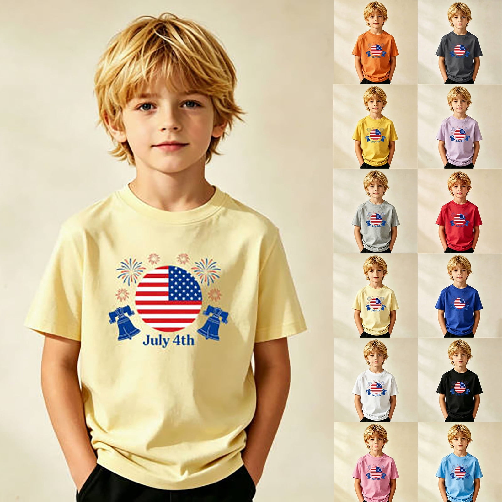 MuXiKeJi ClothesGirls 4th of July Shirts American Flag Bow Graphic ...