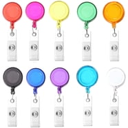 Advantus Translucent Retractable ID Card Reel, 30" Extension, Assorted ...