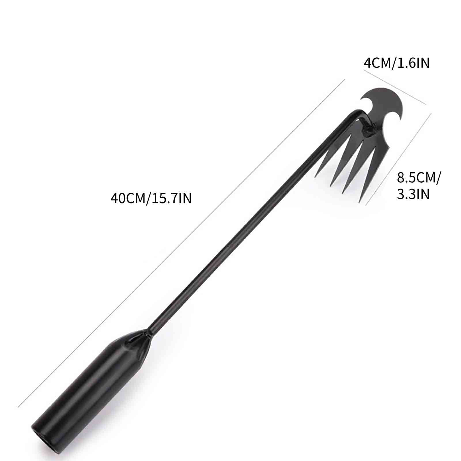 MuYan 16inch Uprooting Weeding Tool, 4 Prong Steel Hardened Hoe and ...