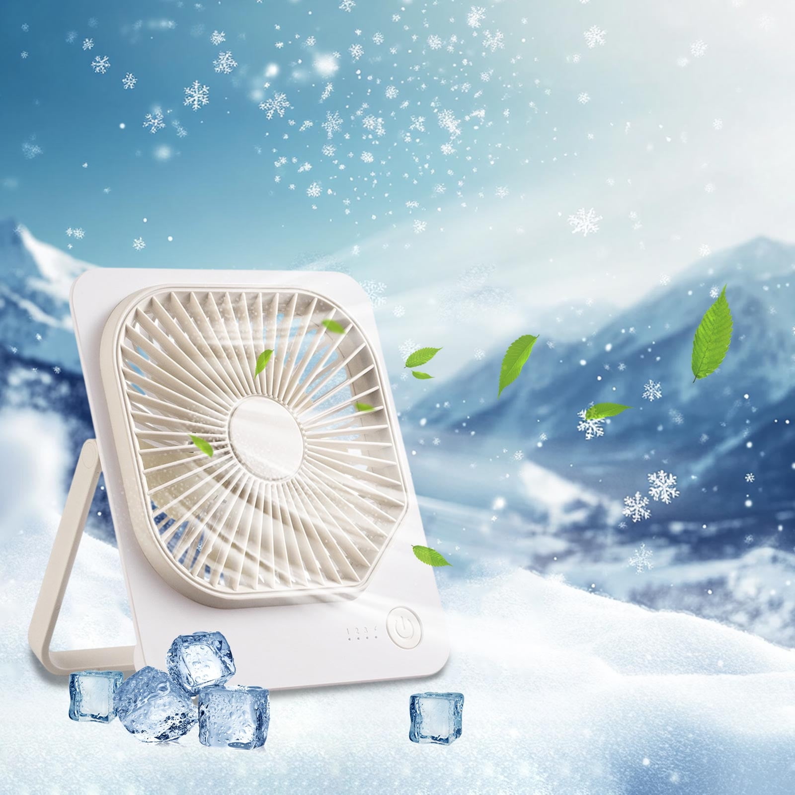 MuYan Compact Portable USB Fan,Wall-Mountable Tabletop Cooler,4-Speed ...